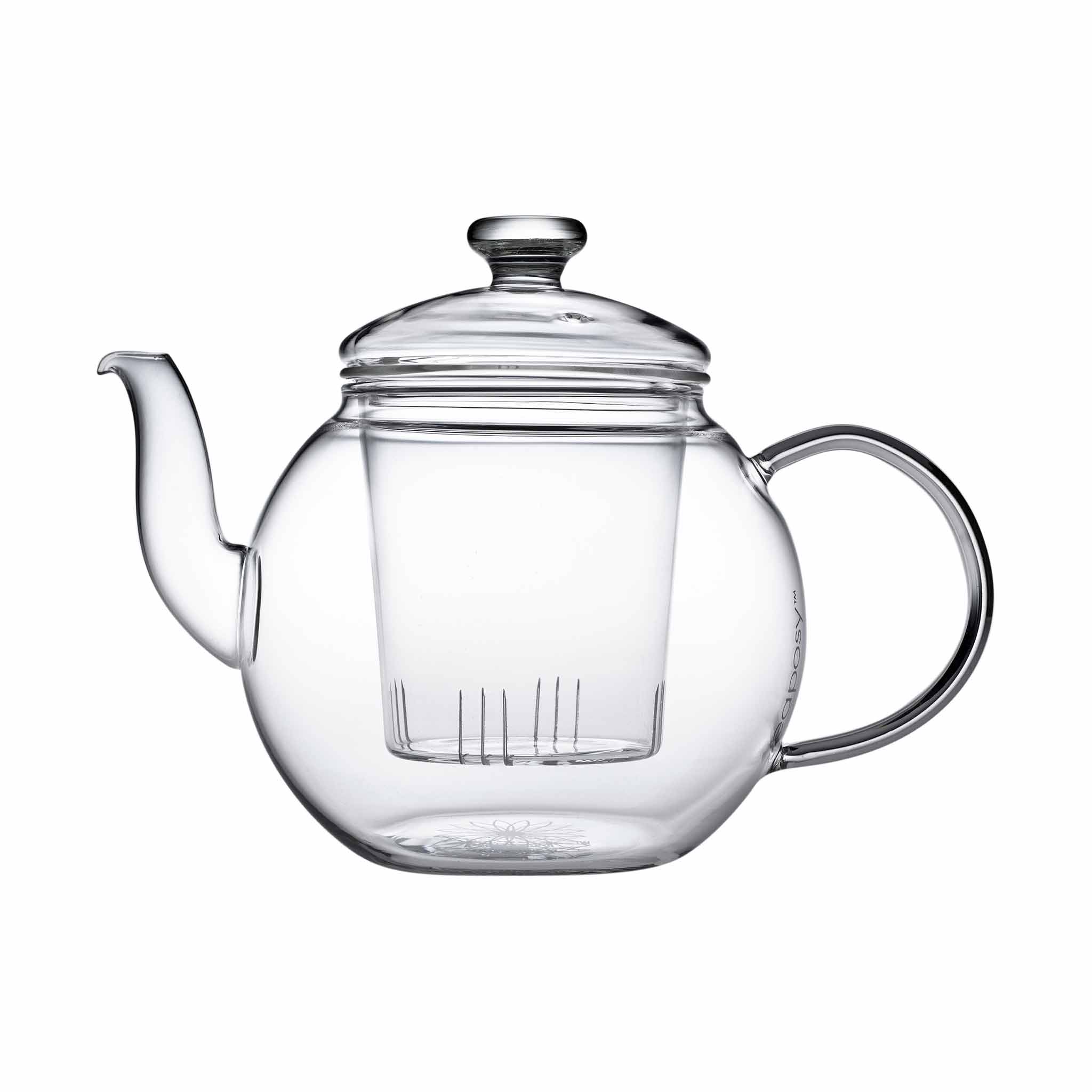 Clear Glass Teapot, Tea Cups, Tea Warmer, Double Walled Glassware ...